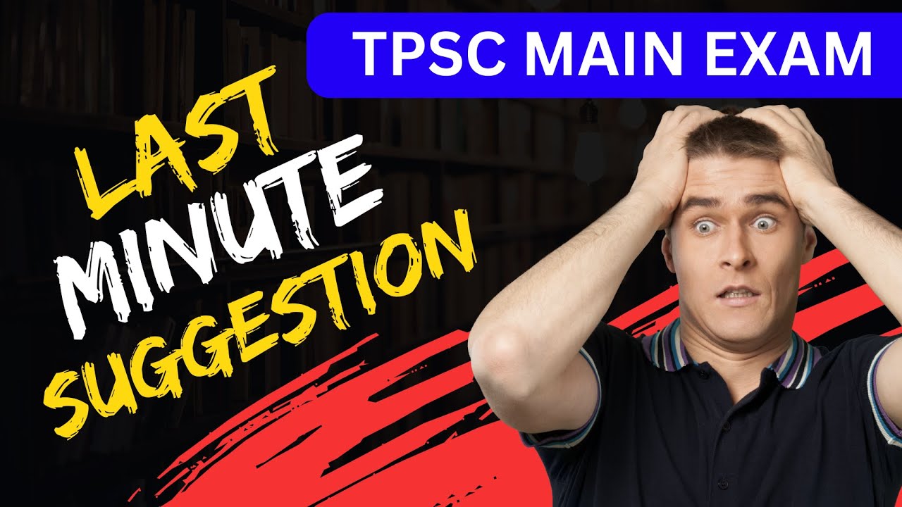 Last Minute Suggestion | TPSC Combined Exam | TPSC Miscellaneous Exam ...
