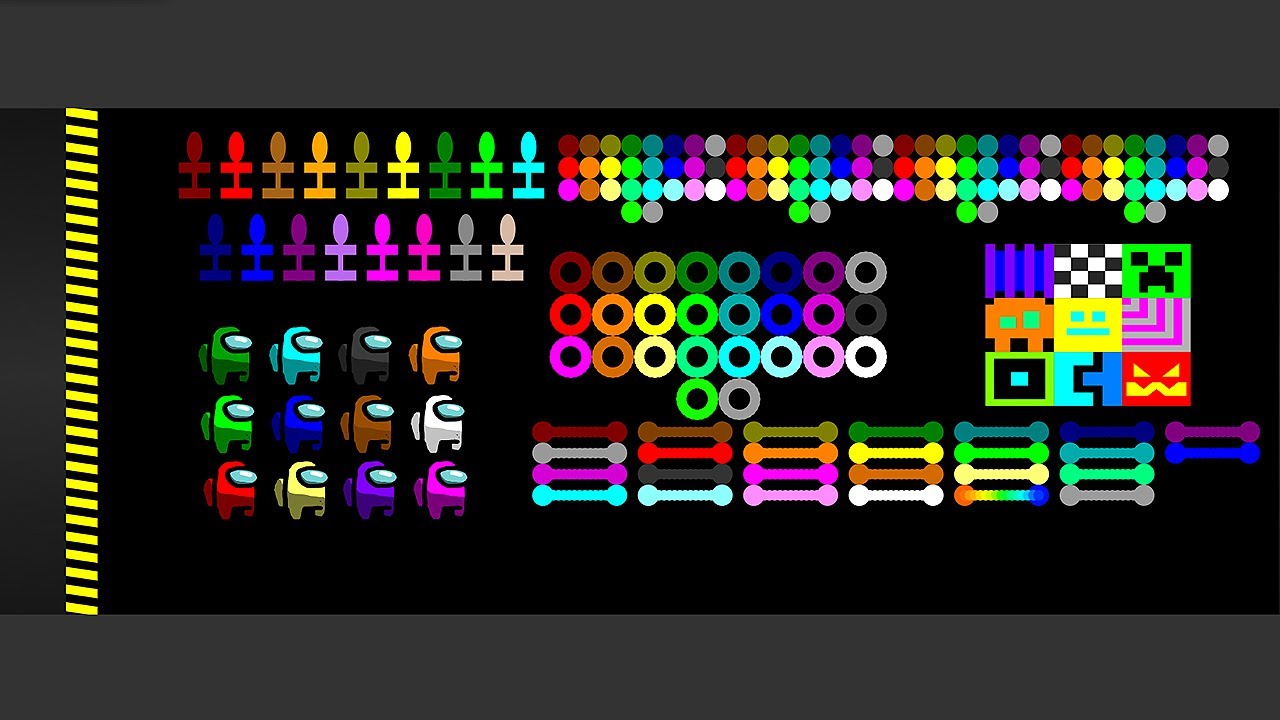 Among Us + Geometry Dash + Algicosathlon + Marble + Worm + Rings ...