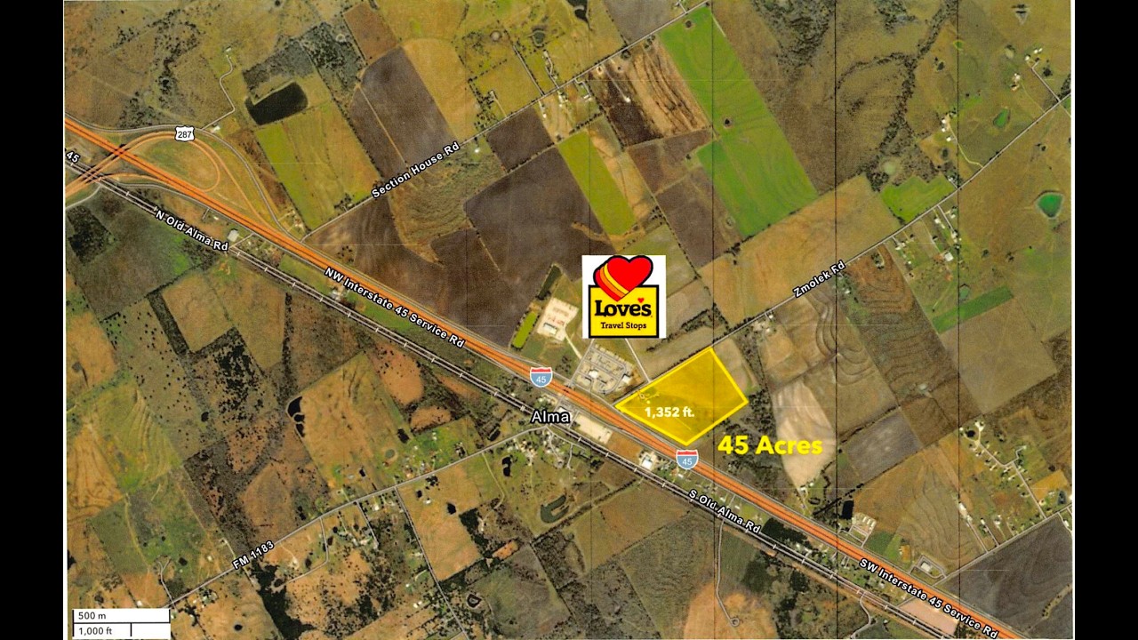 I-45 Commercial Land, Alma, Texas - YouTube