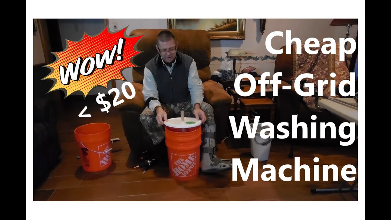 DIY Cheap Off Grid Washing Machine - YouTube