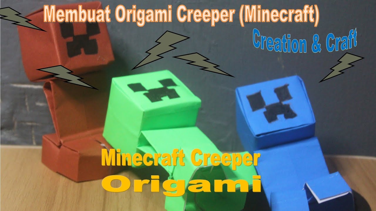 Minecraft Creeper Origami | Eazy Origami | GlobalVideo | Origami ...