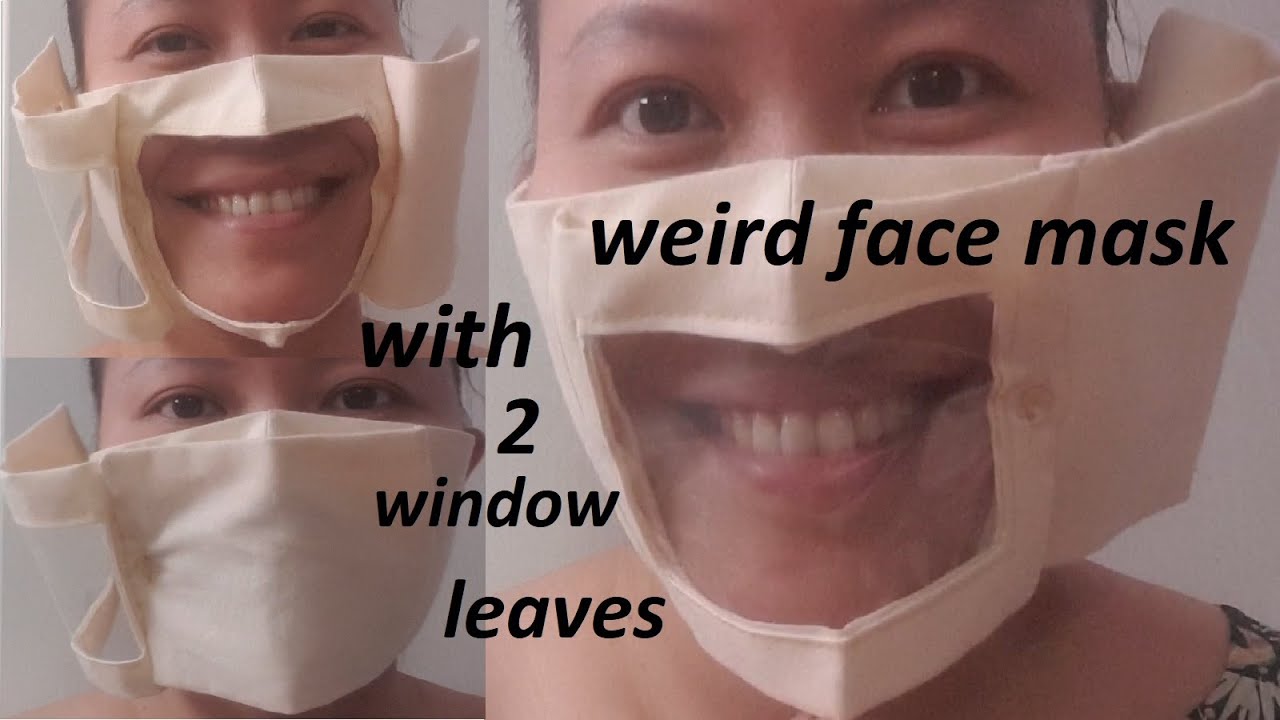 Make a weird face mask with two window lids | transparent face mask ...