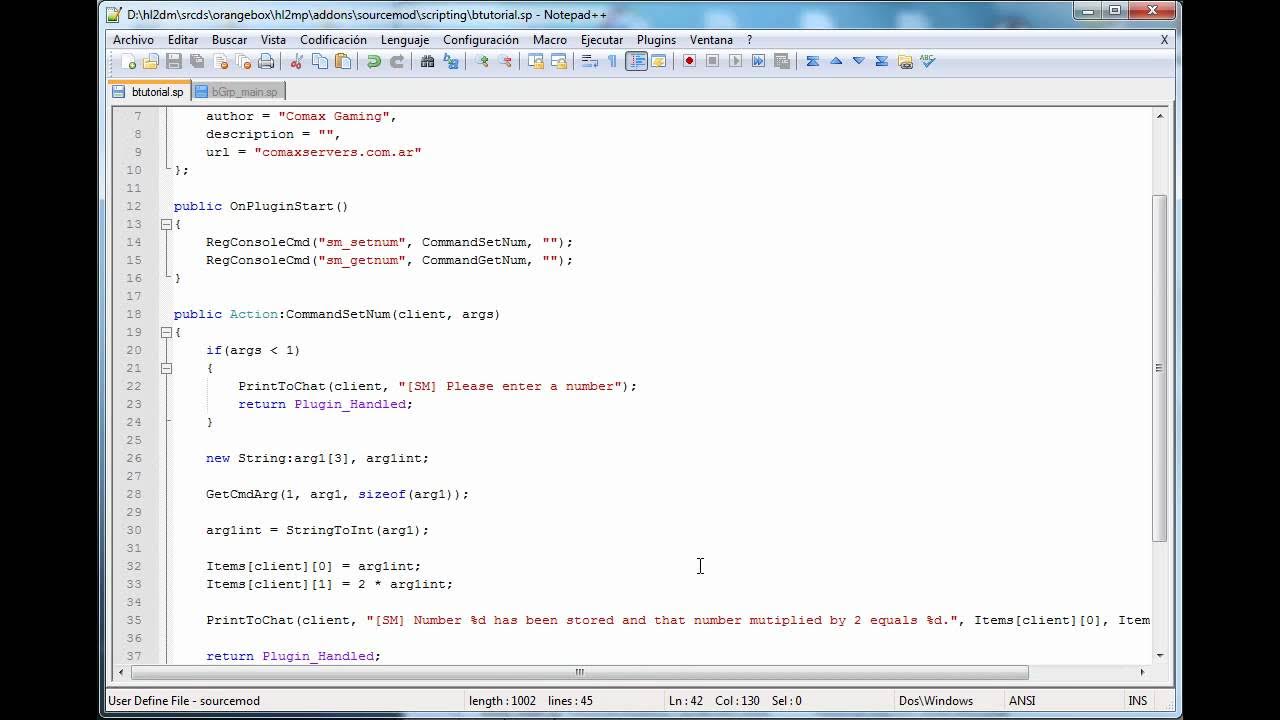 SourceMod Coding Tutorial - 4 - Arrays (Multi Dimension). - YouTube
