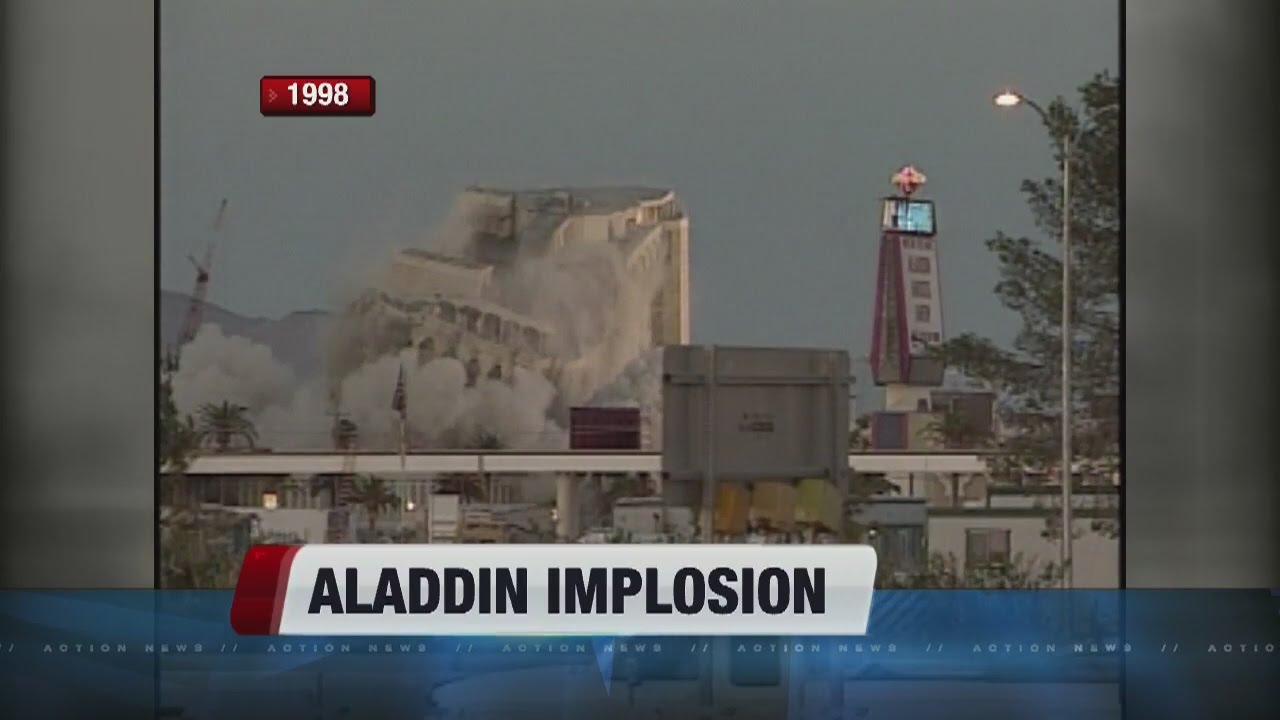 Implosions on the Las Vegas Strip over the decades - YouTube