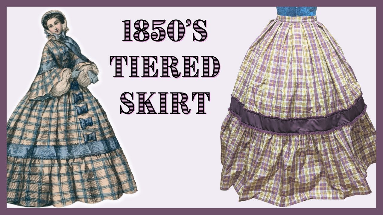 Making An 1850s Tiered Silk Skirt Bonus Chicken Content Youtube