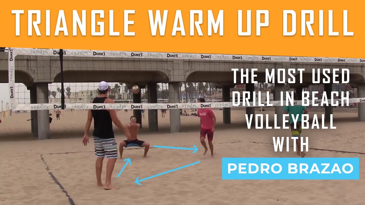 Triangle Warm Up Drill – The Most Used Drill in Beach Volleyball with ...