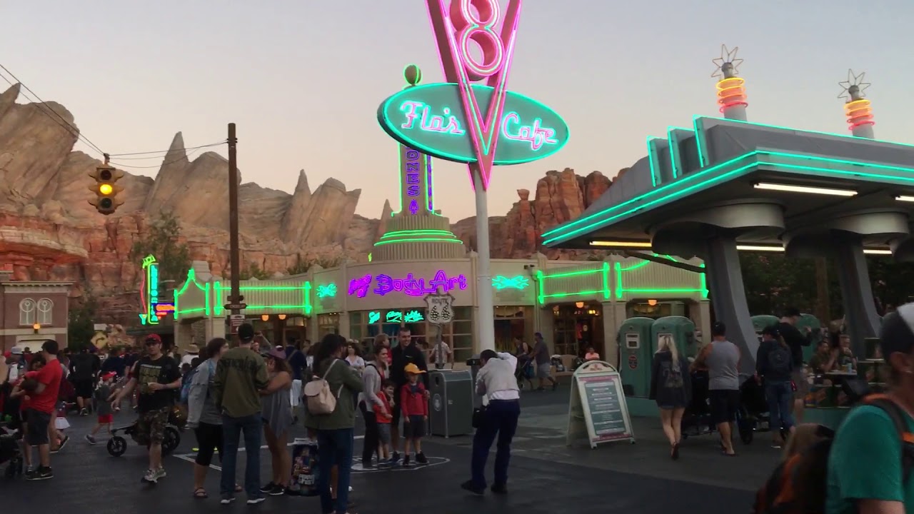 Cars Land Sh-Boom Light Up 2018! - YouTube