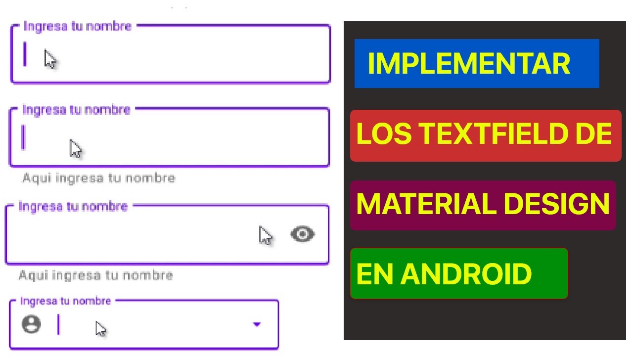Como Implementar Los Text Fields De Material Design En Android YouTube Como Implementar Los Text Fields De Material Design En Android YouTube