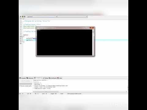 HOW TO PRINT HELLO IN C #shorts #youtubeshorts - YouTube
