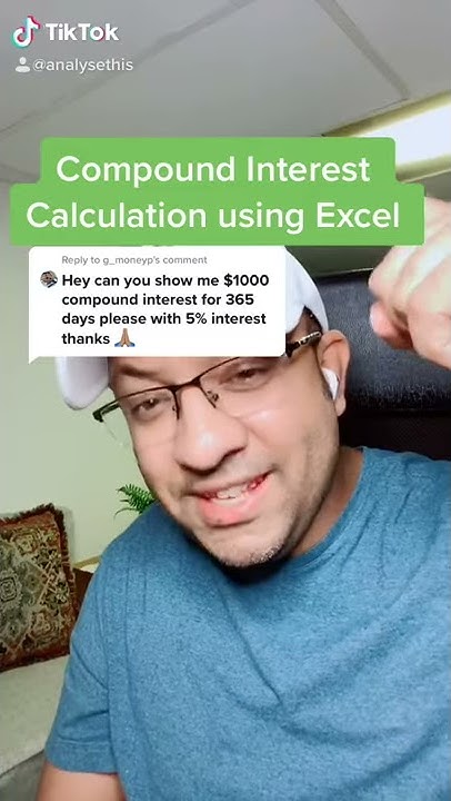How to calculate compound interest using Excel - YouTube