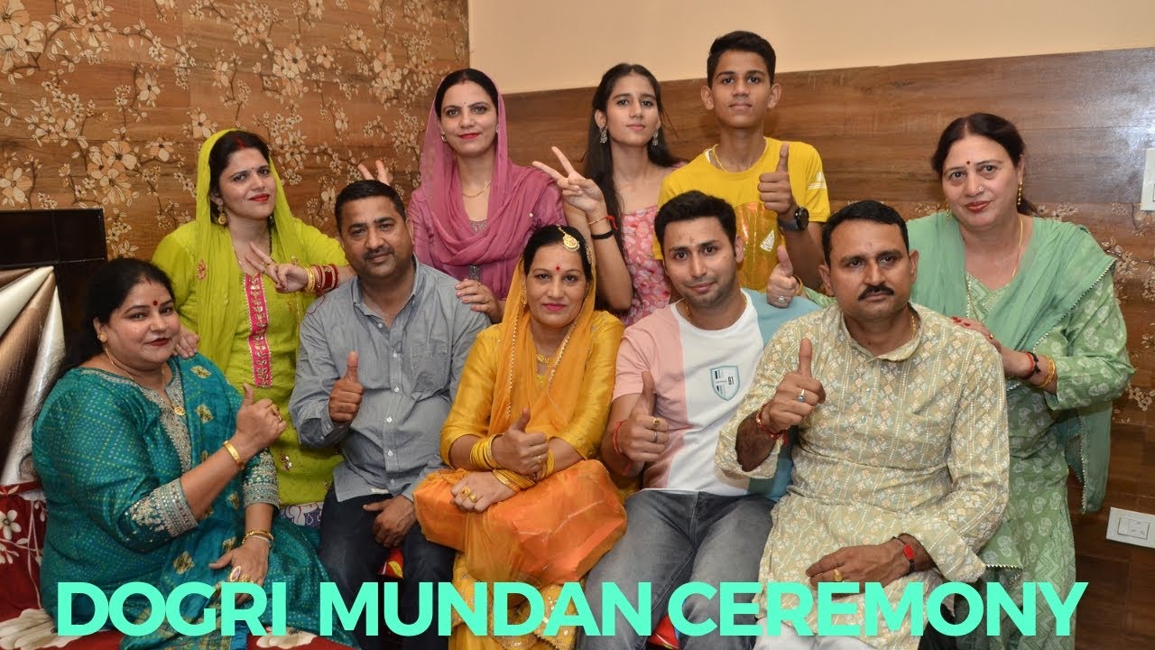 Mundan ceremony| Dogri culture| Hair cut| Peeda| Dogri songs - YouTube