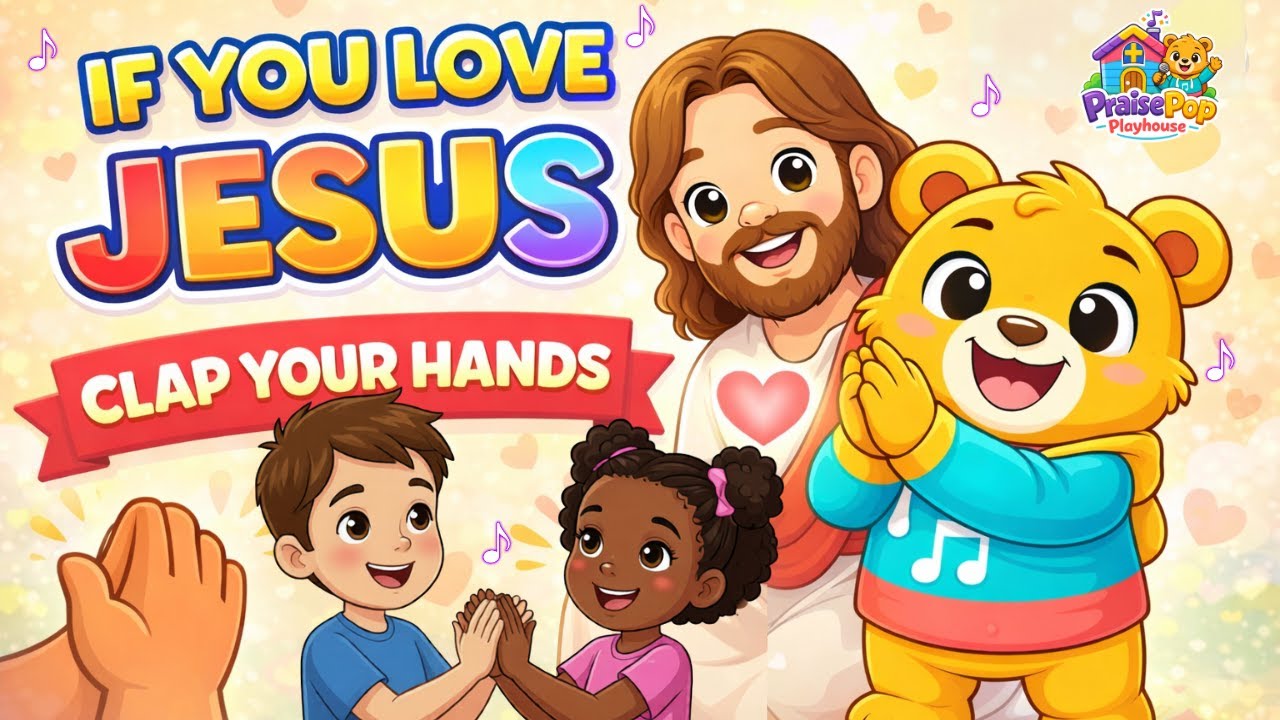 🎵 If You Love Jesus, Clap Your Hands 👏🐻 | Kids Praise Song #biblesongs ...