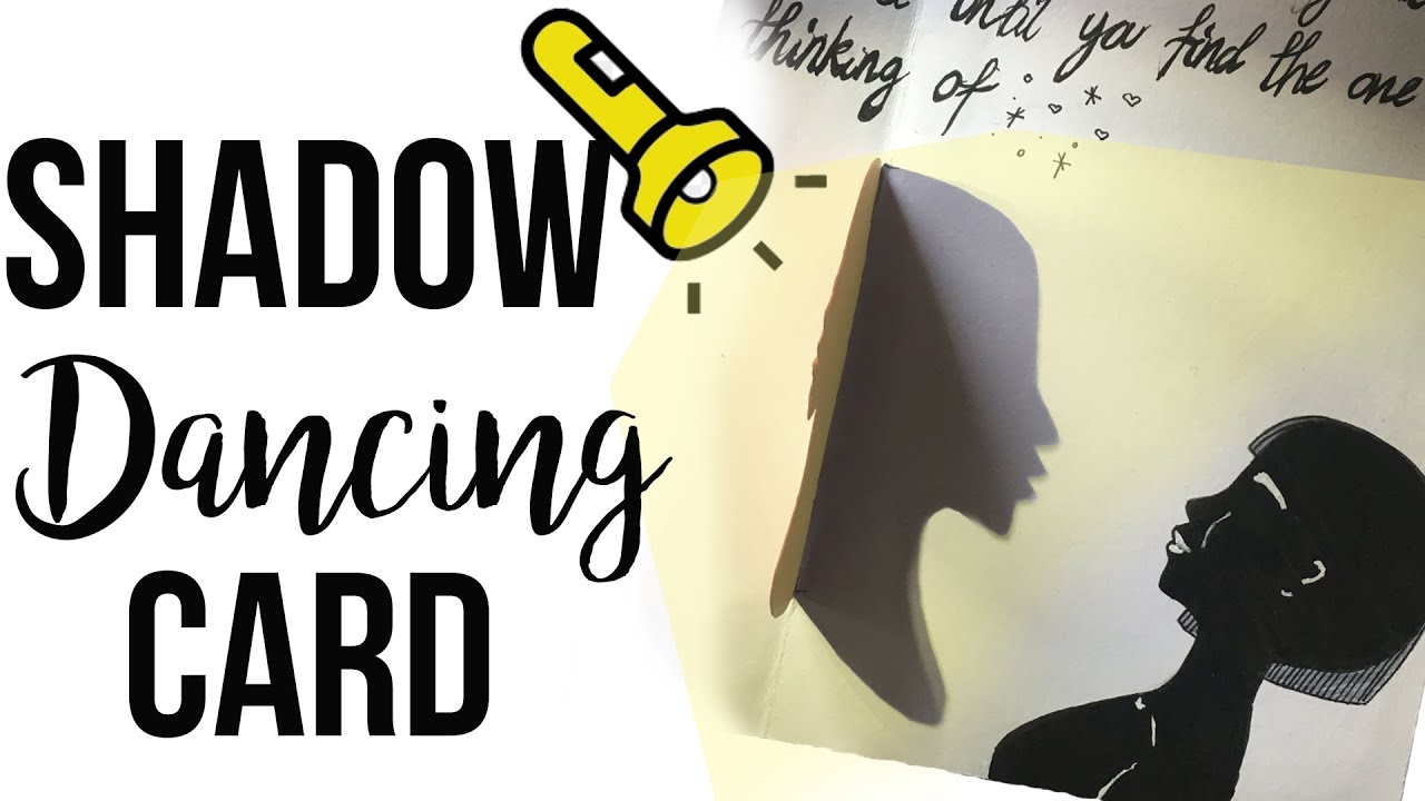 Shadow dancing card - EASY Valentines Card DIY - YouTube