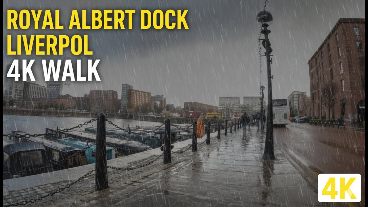 Liverpool City Walk in the Rain 4K — Royal Albert Dock Tour - YouTube