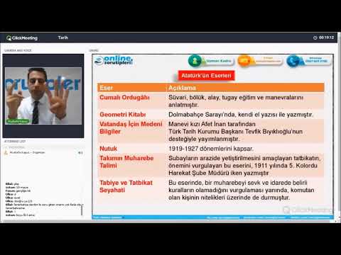 Atatürk'ün Hayatı ve Çağdaş Türk ve Dünya Tarihi Birinci  Bölüm