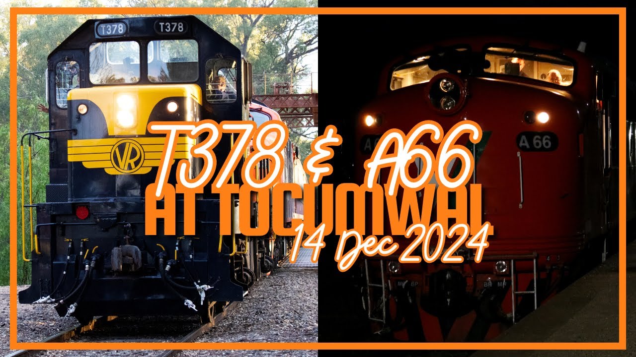 SRHC TOCUMWAL DINNER TRAIN | T378 & A66 | 14 December 2024 - YouTube