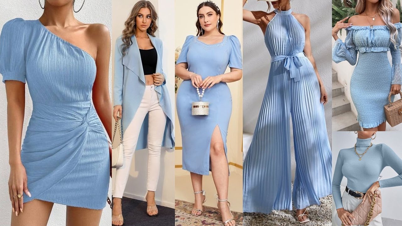 AZUL BEBÉ UNO DE LOS COLORES QUE SERÁ TENDENCIA ESTE 2024\ OUTFITS ...