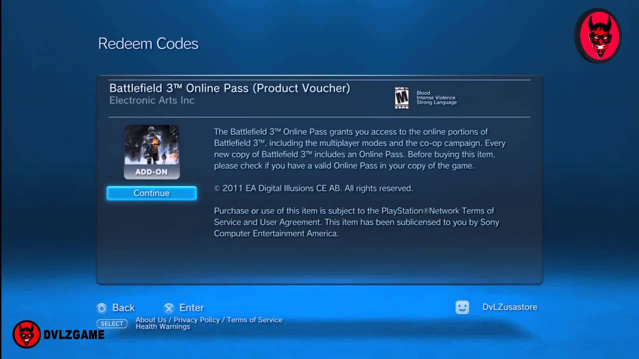 Battlefield 3 Online Code Ps3 | باتلفيلد 3 طريقة تشغيل الاونلاين كود ...