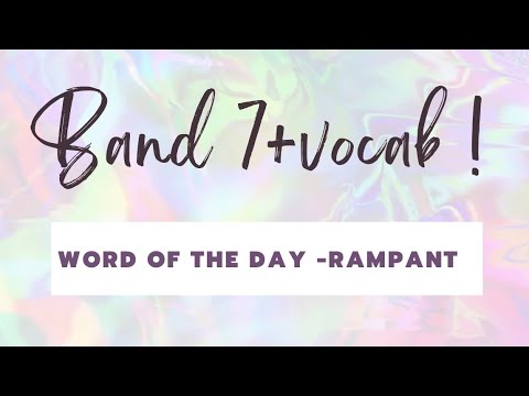 Word of the day (rampant) #ielts #vocabulary #englishwars # ...