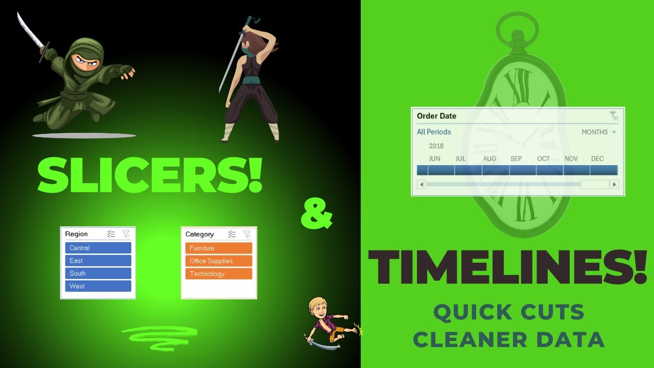 Quick Cuts, Cleaner Data..... Slicers and Timelines in ACTION!! - YouTube