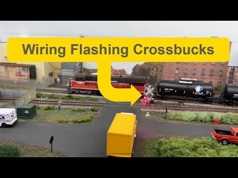 How to Wire HO Scale Flashing Crossbucks - YouTube