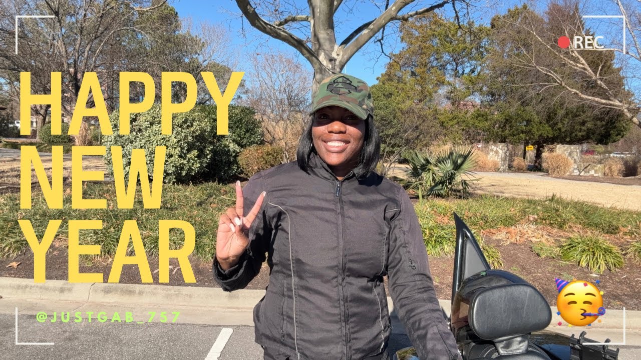 Happy New Year !! Riding my Motorcycle to Va Beach. - YouTube