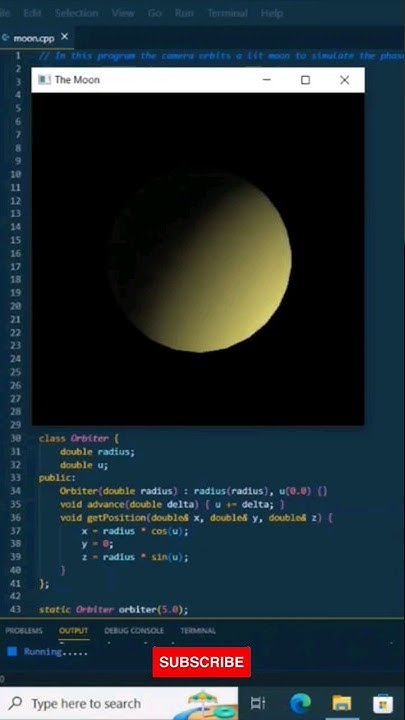 opengl project 3D moon #shorts - YouTube