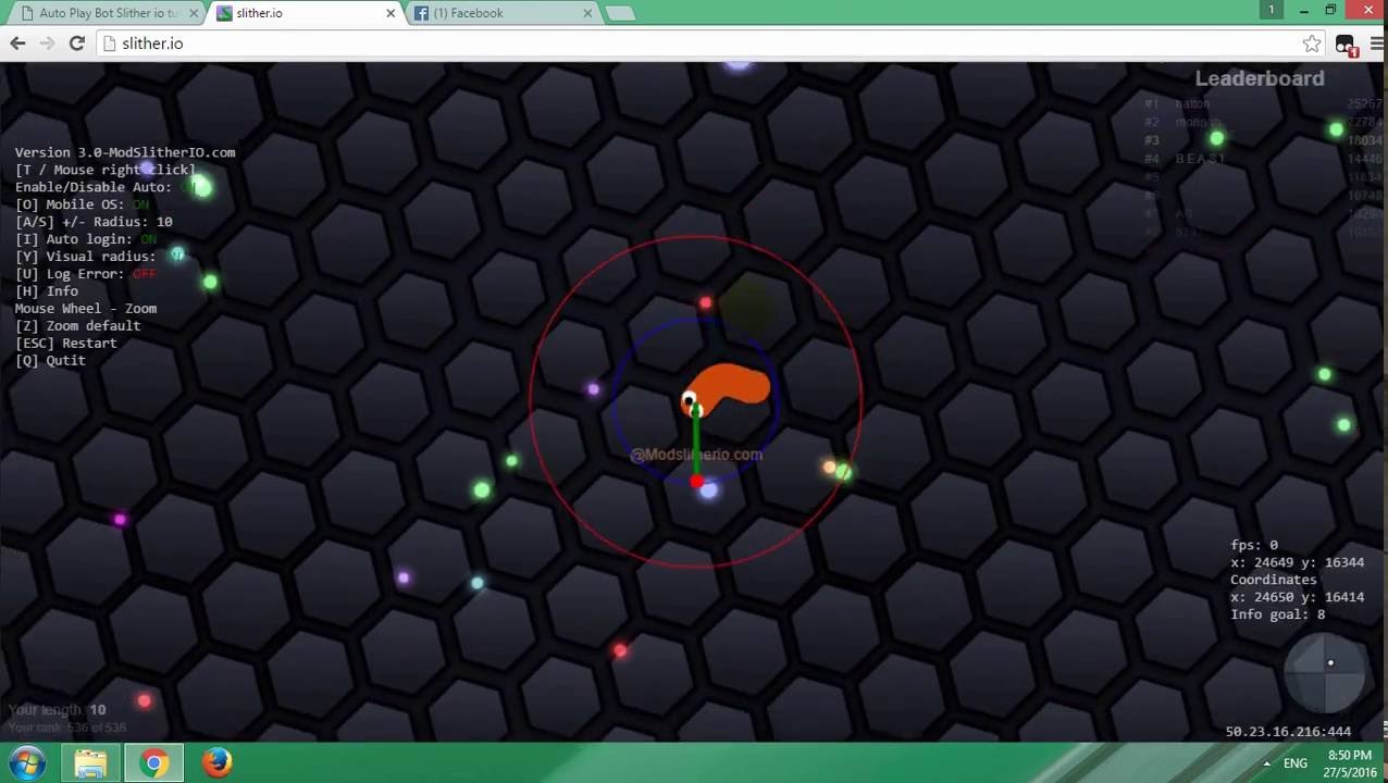 AUTO PLAY BOT SLITHER IO TUTORIAL - YouTube
