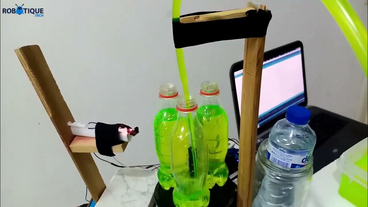 Bottle filling system controlled by Arduino - YouTube