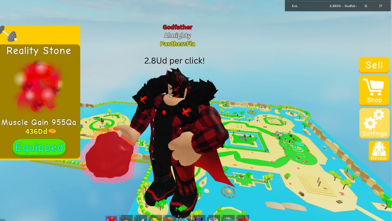 I got the Reality Stone in lifting simulator!| 2.8UD Per Click!| - YouTube