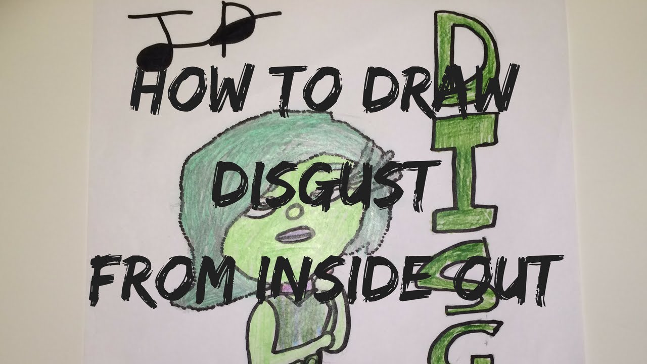 How To Draw "Disgust" From Inside Out - YouTube