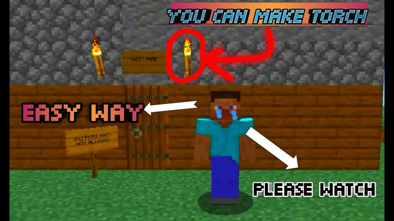 HOW TO MAKE TORCH IN MINECRAFT | BY AK GAMER - YouTube