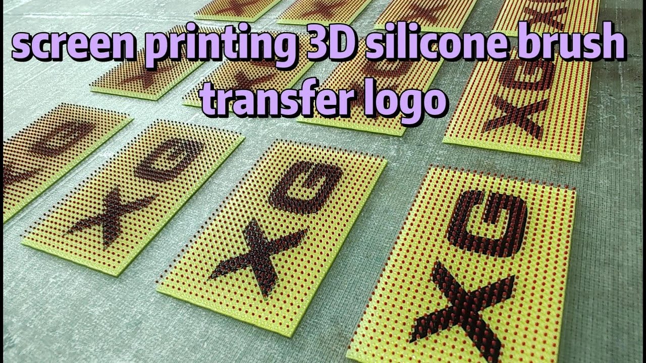 How to screen printing 3D silicone brush transfer logo？ - YouTube