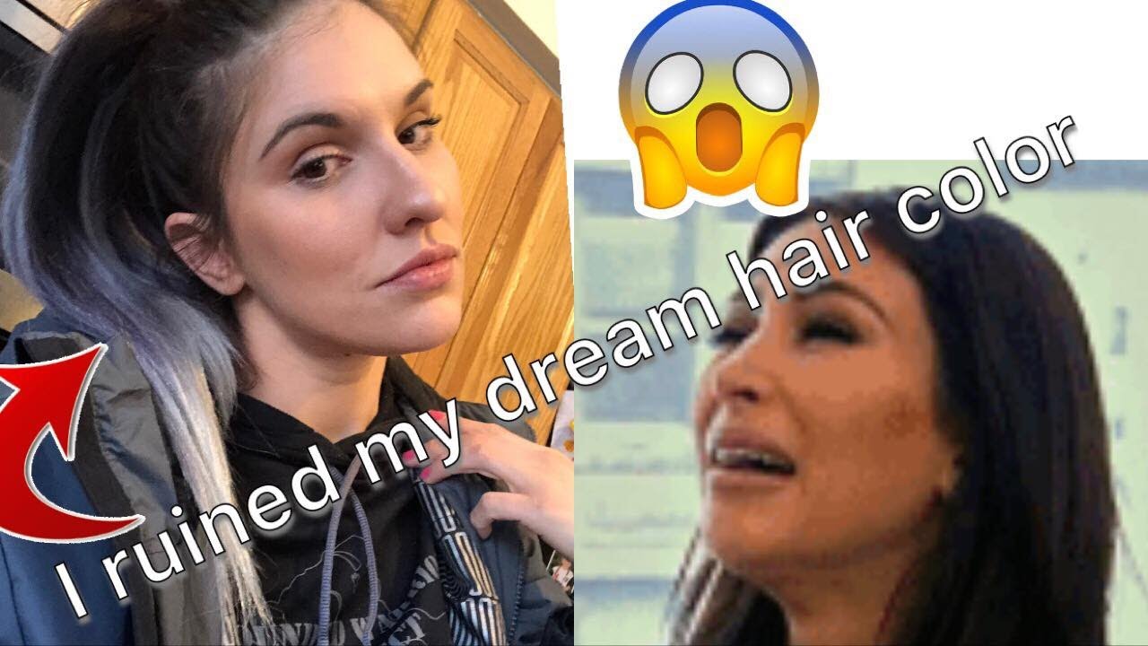 HOW I RUINED MY DREAM HAIR COLOR IN LESS THAT 4 MINUTES|| HAIR DYE FAIL ...