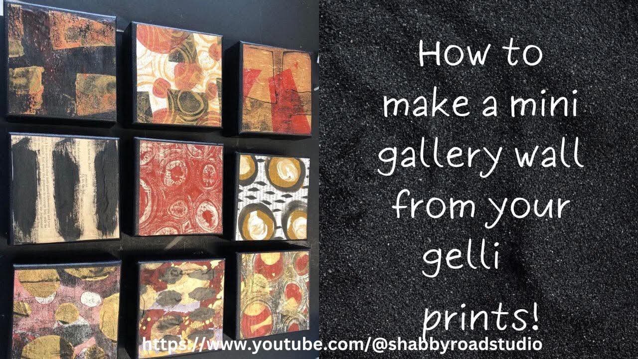 How to make a mini gallery wall art collage from those small gelli ...