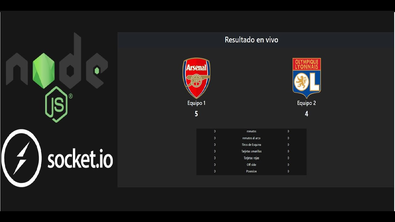 Resultado en tiempo real de un partido con NODE JS y socket.io (4/5) - YouTube