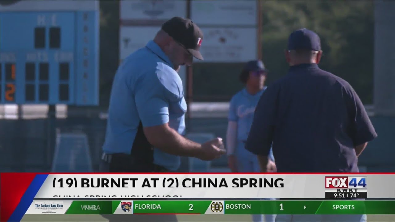 China Spring Baseball completes sweep of Burnet - YouTube