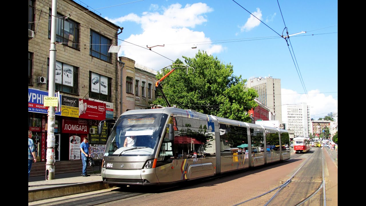 Київський трамвай- Електрон T5Б64 №801 04.07.2016 / Kyiv tram- Electron ...