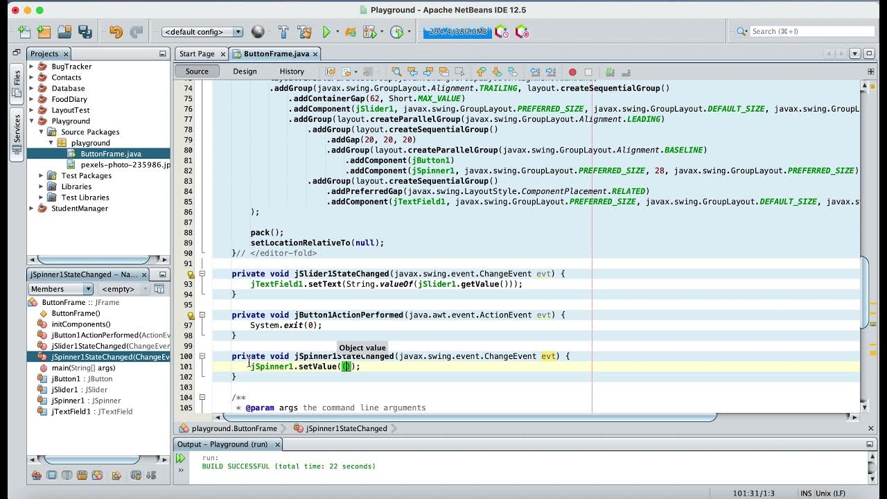 Java | Playing In Netbeans | Controlling A jSlider with a jSpinner - YouTube