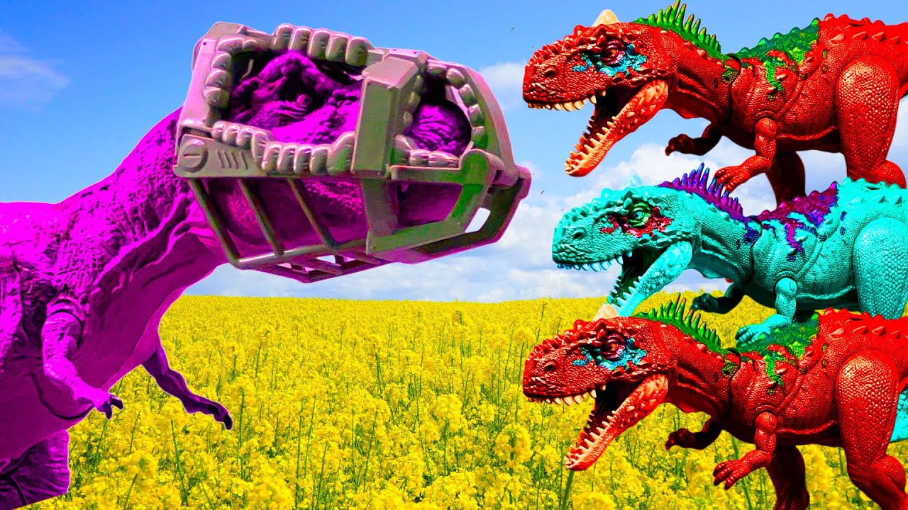 🔴Giant Tyrannosaure vs. Triceratops, KONG IndominusREX DEATH ...