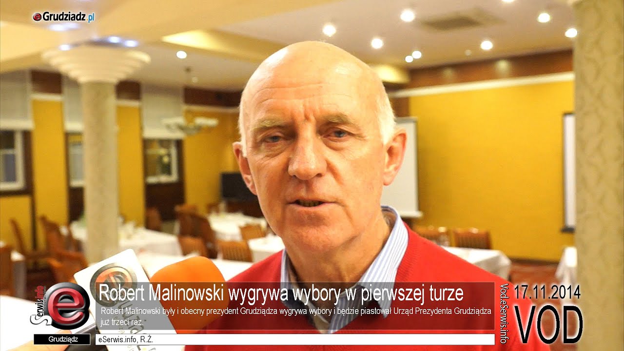 Robert Malinowski wygrywa wybory w pierwszej turze - YouTube
