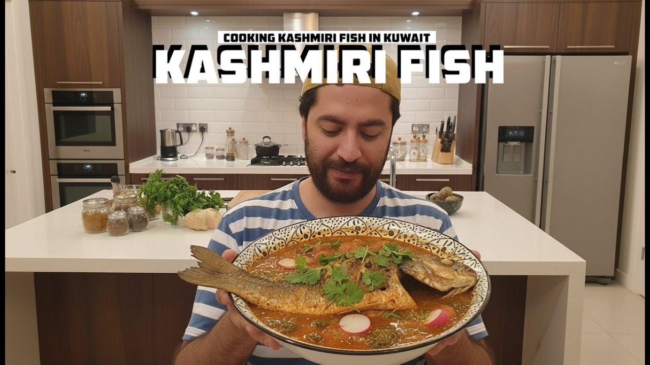 Kashmiri Fish Recipe ! Kashmir Gaadh Ti Muji ! Cooking Catla Fish in ...