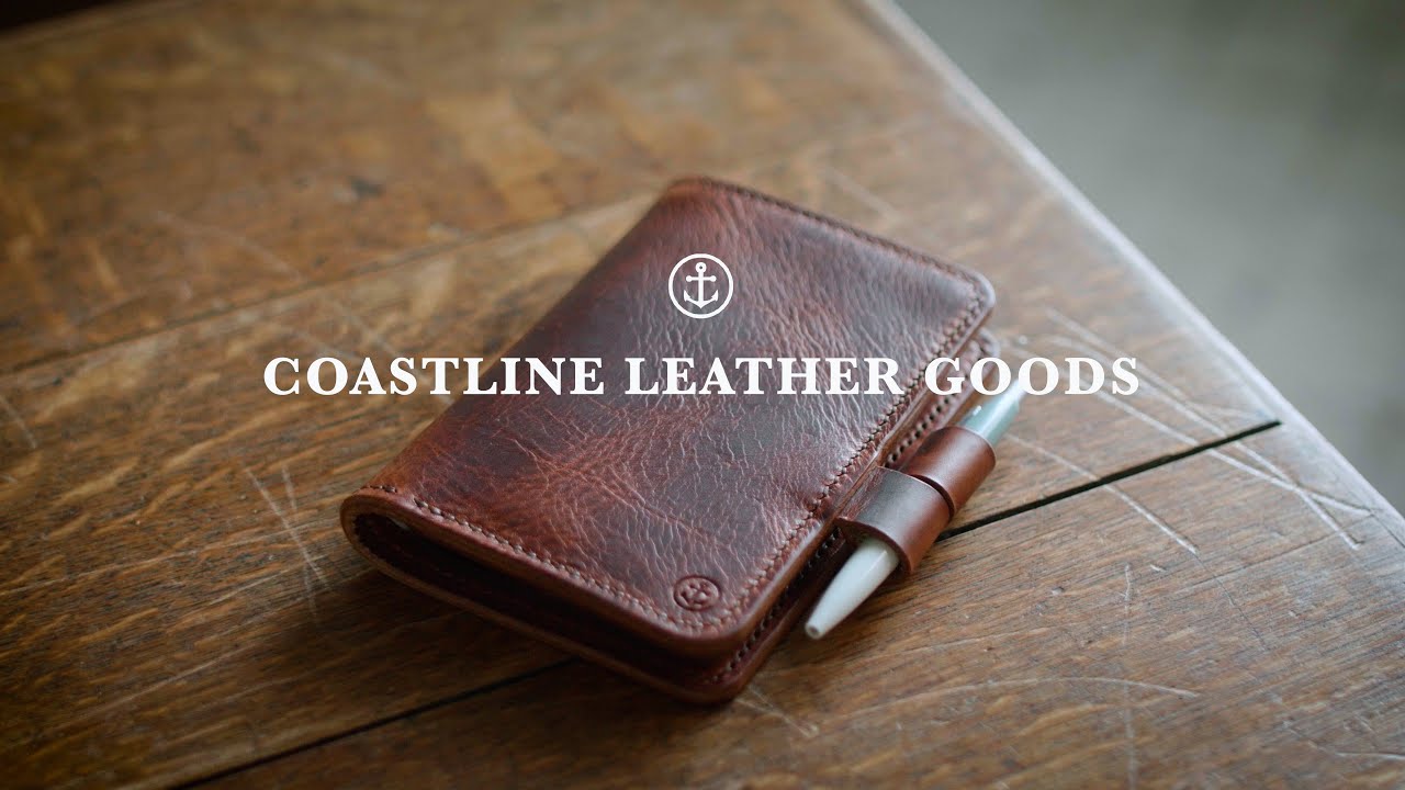 How to make a leather mini notebook cover - YouTube