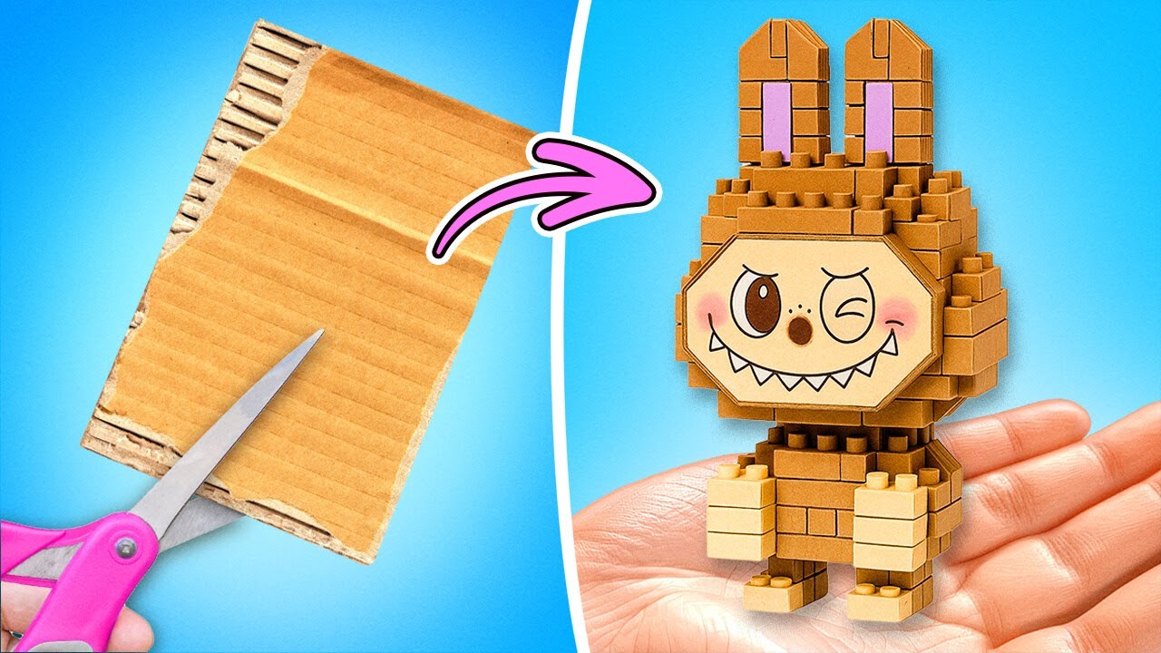 DIY Cardboard Labubu! ️💖 TOP FUN Crafts and Gadgets - YouTube
