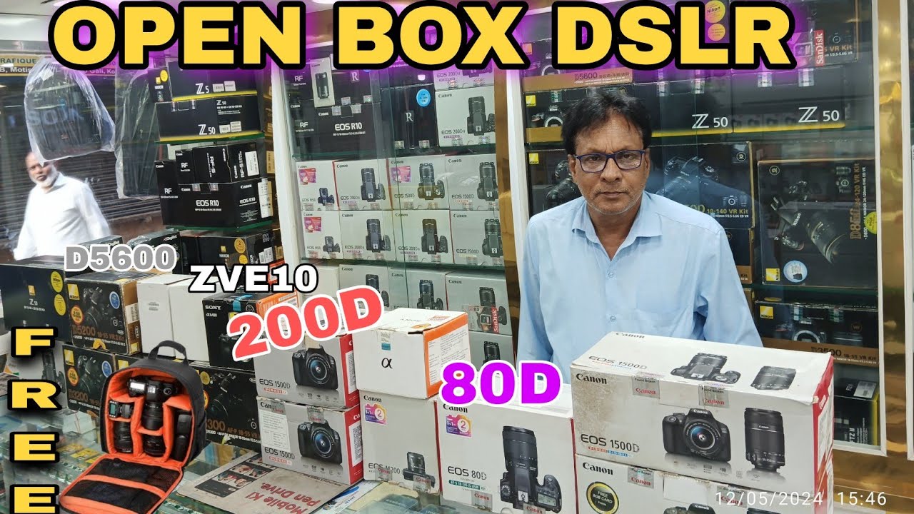 Open Box DSLR Camera Market || 📸 D5600 200D 80D ZVE10 || Second Hand ...