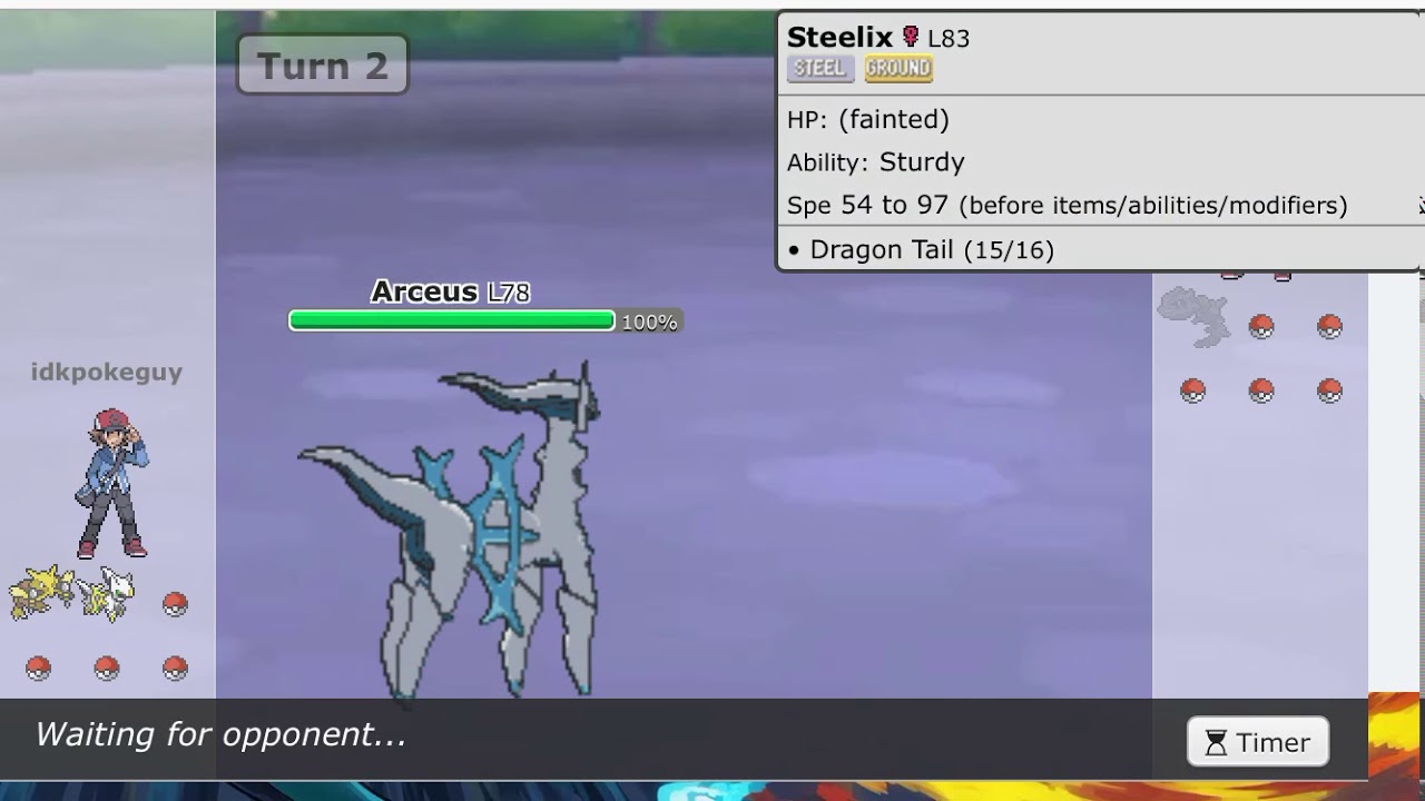Using Arceus (Ice Type) In Pokémon Showdown PvP Battle - YouTube