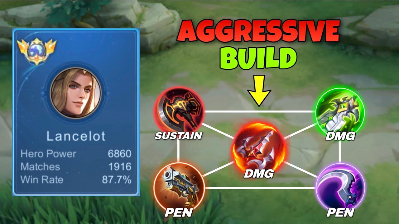 LANCELOT MOST INSANELY AGGRESSIVE & PERFECT HIGH DAMAGE BUILD 2023 ...