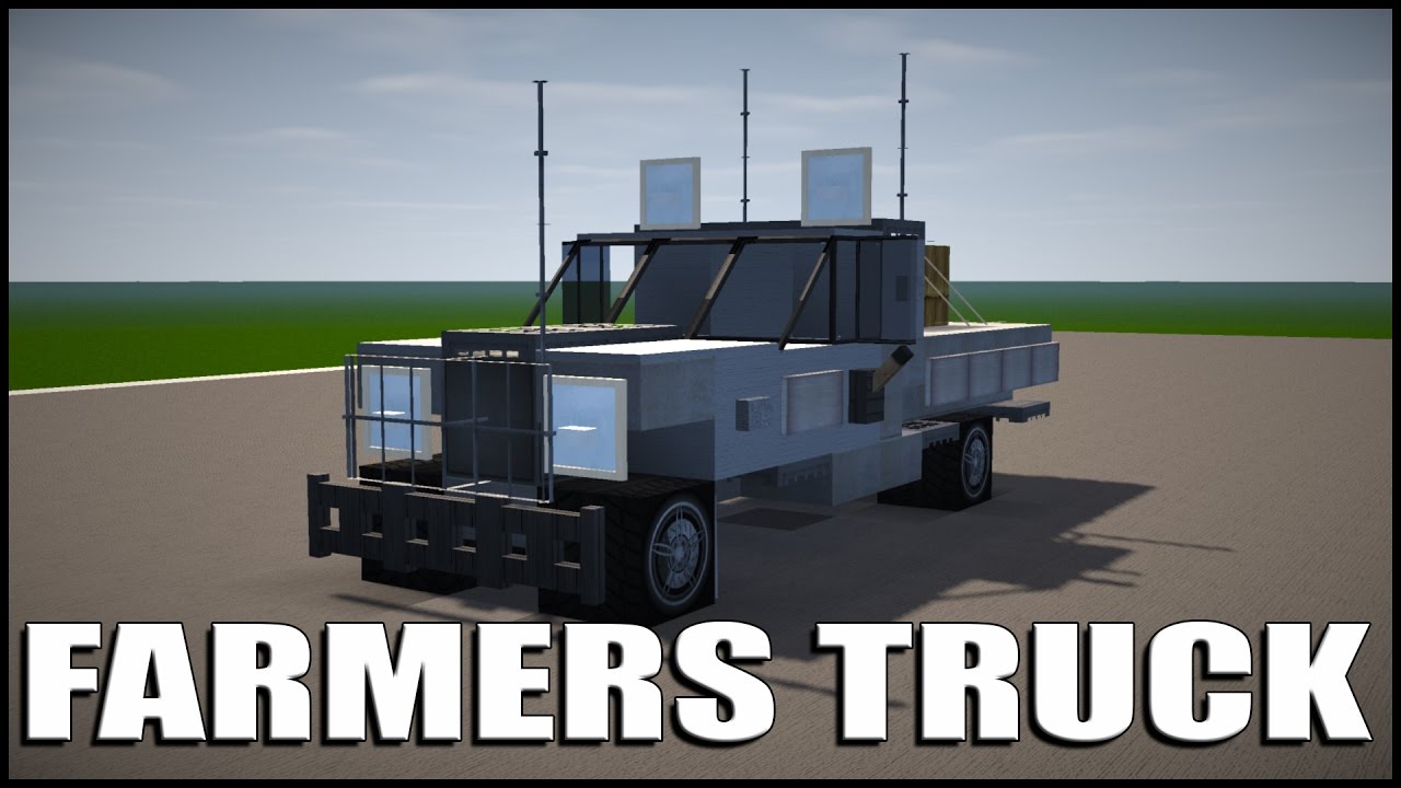 Minecraft Vehicle Tutorial - How to Build : AUSSIE FARMER'S UTE - YouTube