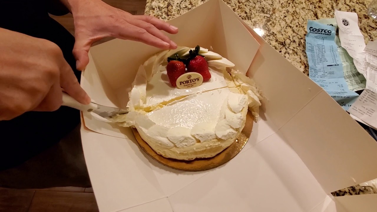 How To Cut Porto's Cheesecake Properly From Home With Paul - YouTube