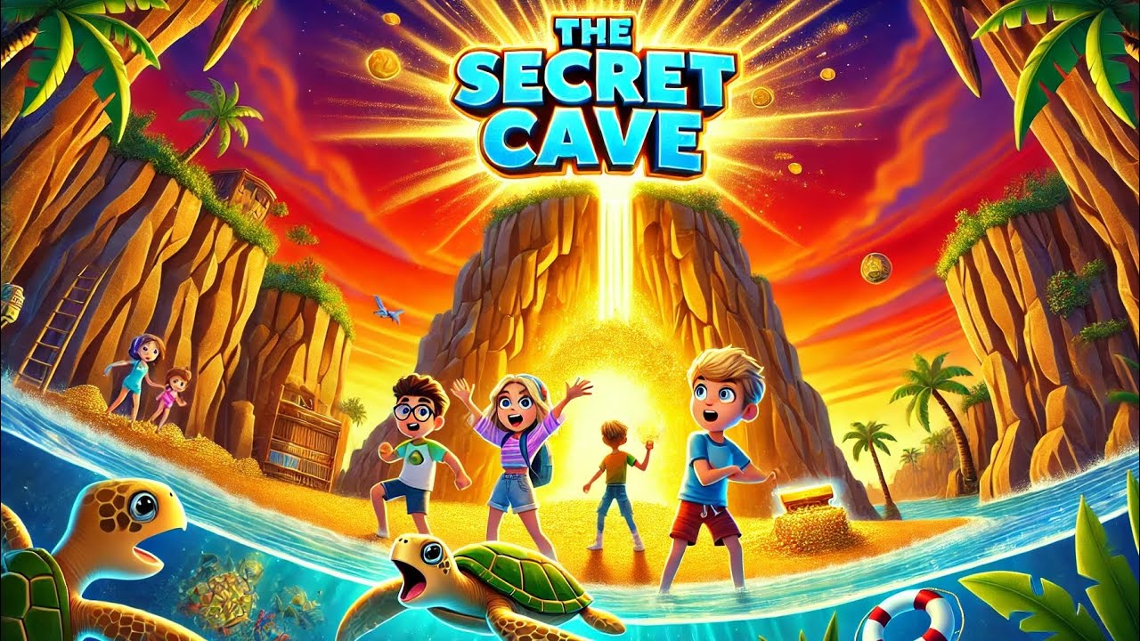 The Four Friends And The Secret Cave | Story For Kids | Adventurous ...
